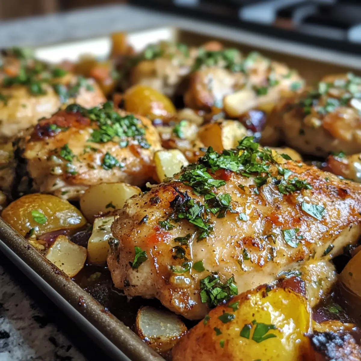 Easy Garlic Butter Chicken Sheet Pan for Delicious Juicy Flavor